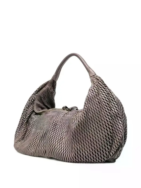 SOMMET Aura Rete L Perforated Leather Shoulder Bag