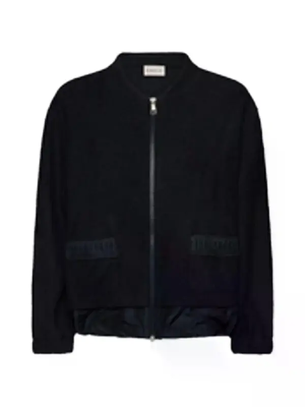 Moncler Zip-up Bouclé-texture Jacket