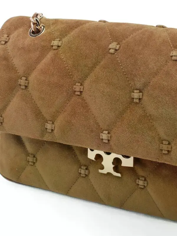 Tory Burch Bunny Knot Suede Shoulder Bag