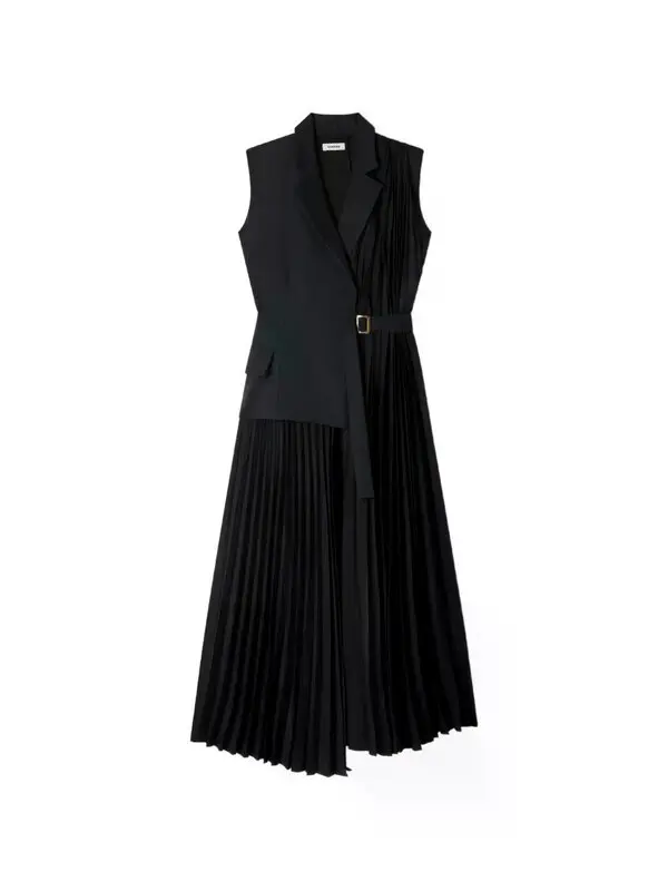 Sandro Pleated Wrap Dress