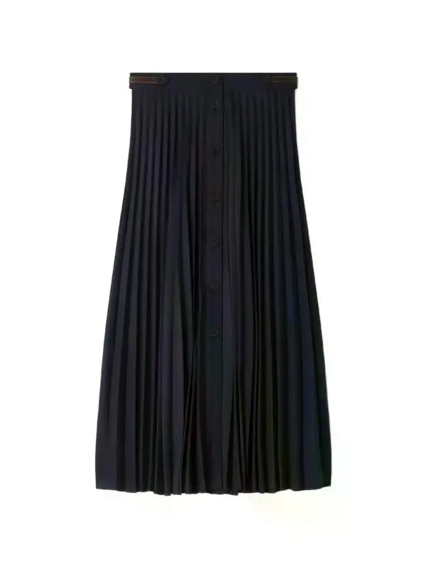 Sandro Pleated Button-front Midi Skirt