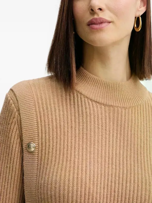 MORGAN Rmcool Ribbed Button Mini Dress