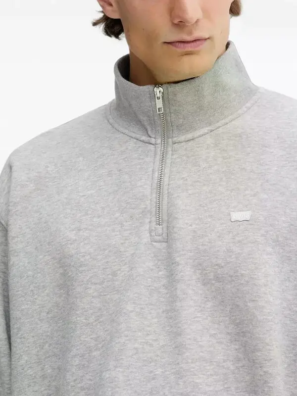 LEVI'S Quarter-zip Logo-patch Sweatshirt