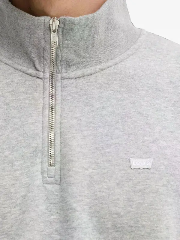 LEVI'S Quarter-zip Logo-patch Sweatshirt