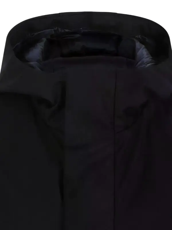 Add Hooded Concealed-fastening Jacket