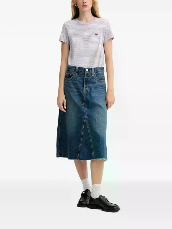 LEVI'S Frayed A-line Midi Skirt