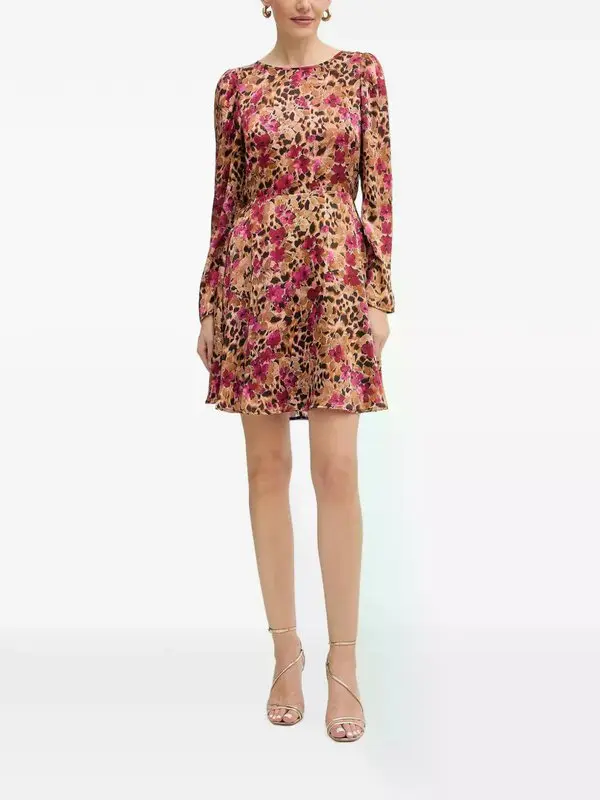 MORGAN Floral Long Sleeve Mini Dress