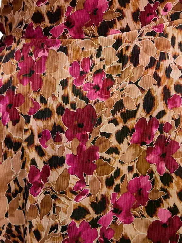 MORGAN Floral Long Sleeve Mini Dress
