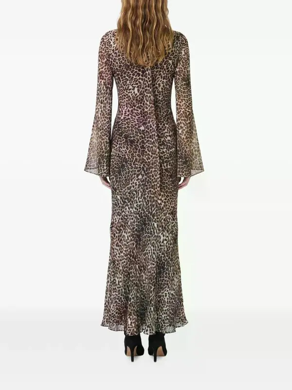 NICHOLAS Leopard-print Cut-out Dress