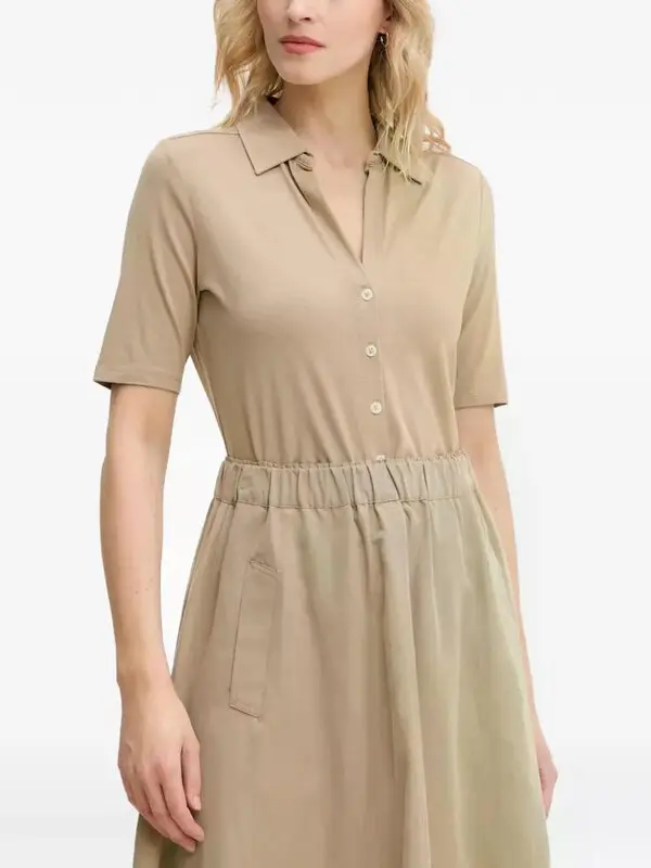 Marc O'polo Short-sleeve Button-down Polo Shirt - Neutrals