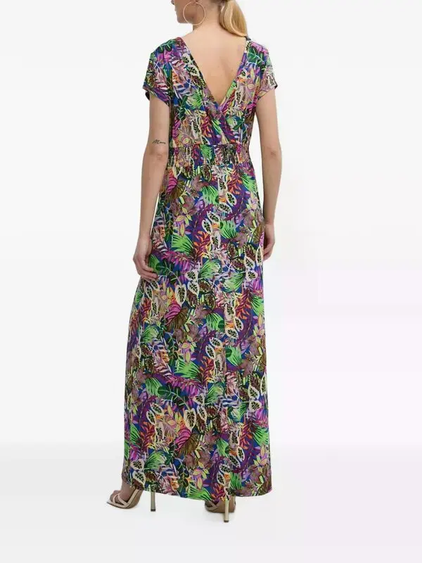 MORGAN V-neck Floral-print Maxi Dress