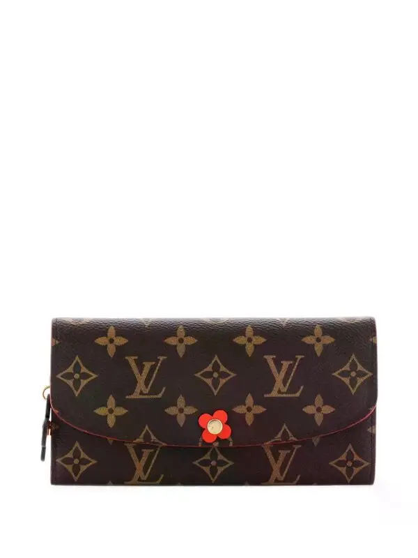 LOUIS VUITTON Emilie Wallet Limited Edition Blooming Flowers Monogram Canvas Small Wallets - Brown