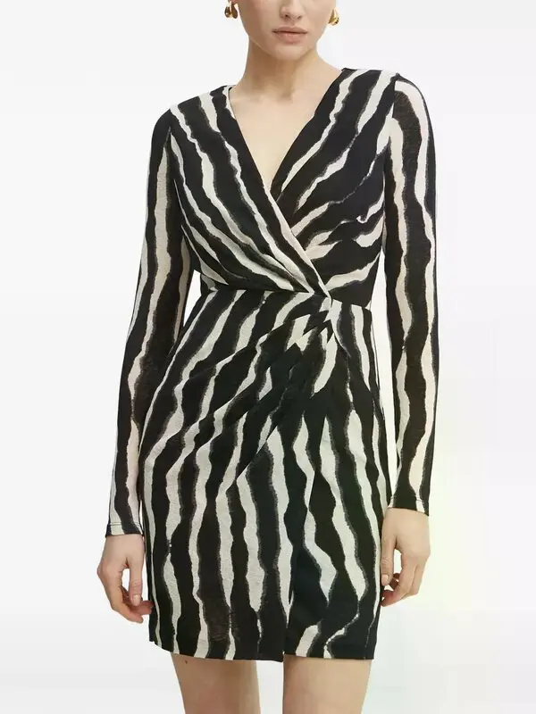 MORGAN Long-sleeved Zebra Dress