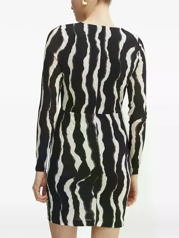 MORGAN Long-sleeved Zebra Dress