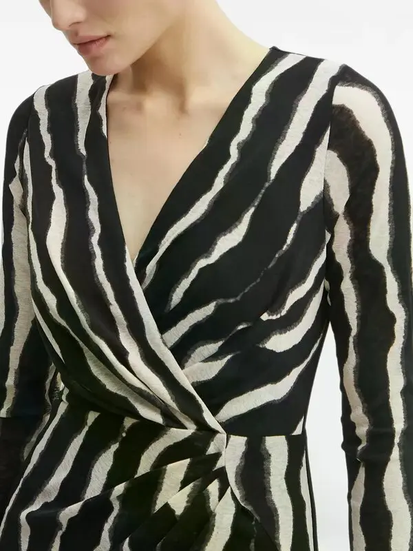 MORGAN Long-sleeved Zebra Dress