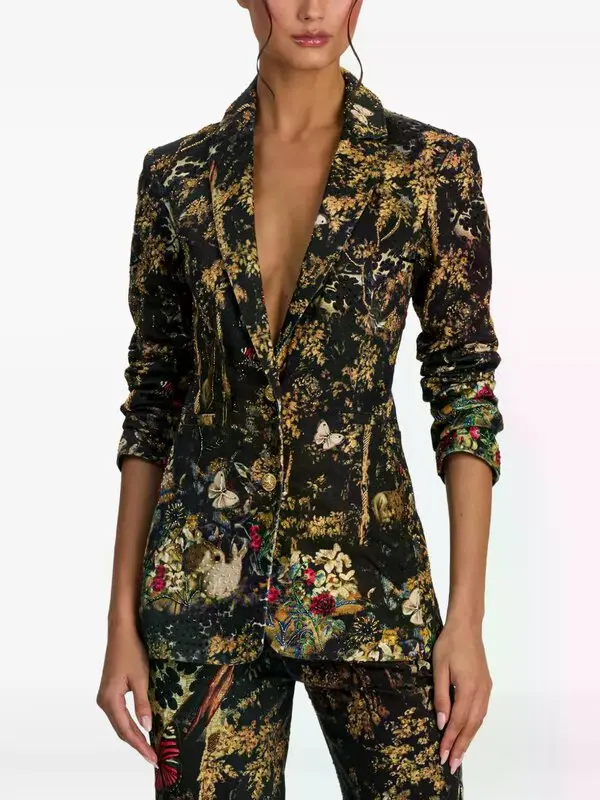 Alice + Olivia Breann Embroidered Blazer