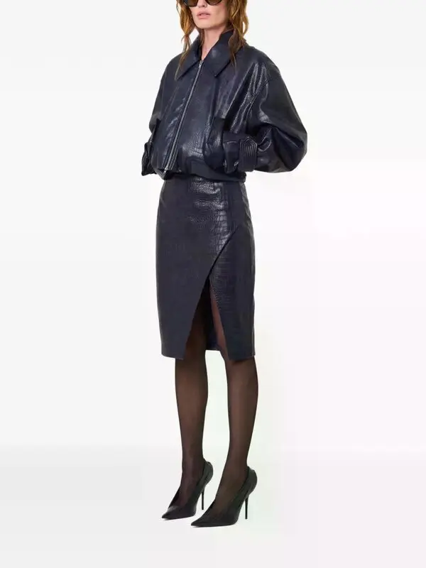 NICHOLAS Croc-effect Zip-up Jacket