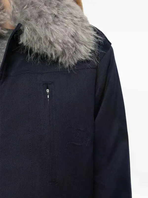 Zadig&Voltaire Faux-fur Collar Cotton Coat