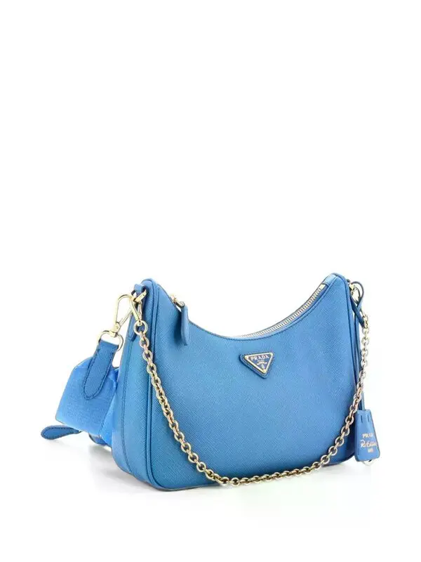 Prada Re-edition 2005 Shoulder Bag Saffiano Leather Small Crossbody Bag - Blue