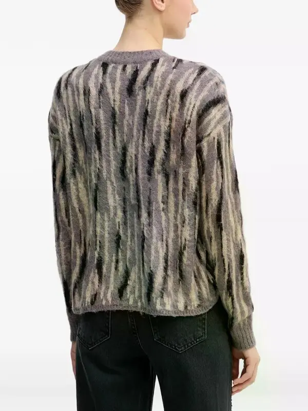 Sisley Abstract-pattern Brushed Sweater