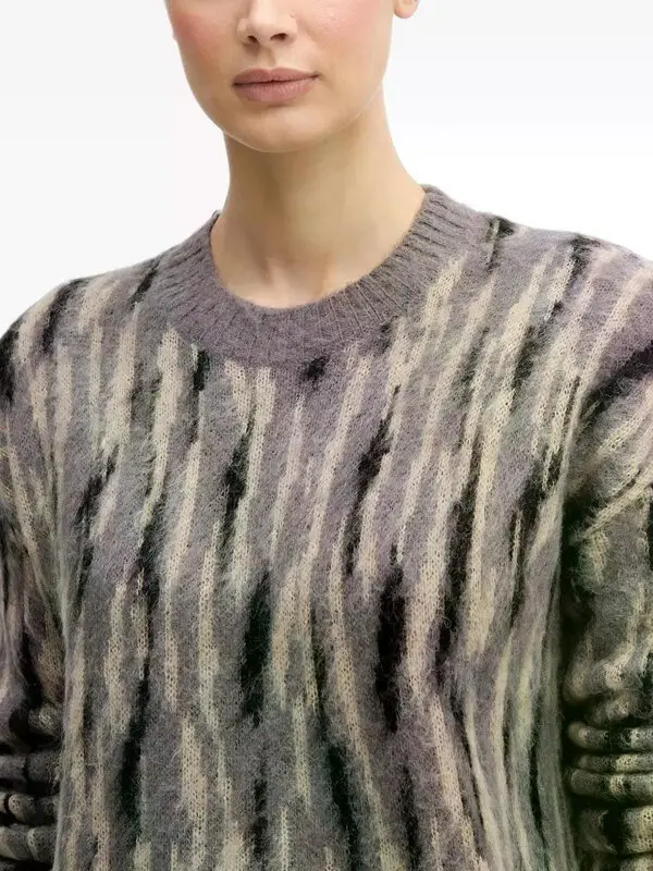 Sisley Abstract-pattern Brushed Sweater