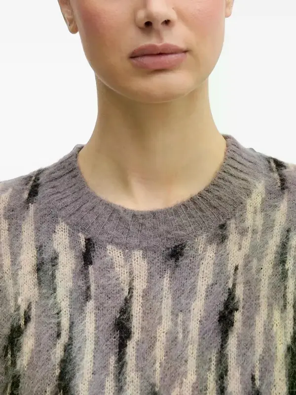 Sisley Abstract-pattern Brushed Sweater