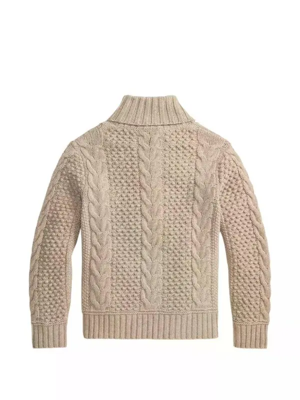 Ralph Lauren Cable-knit Shawl-collar Sweater