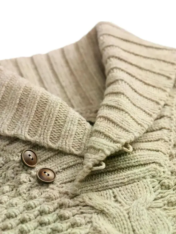 Ralph Lauren Cable-knit Shawl-collar Sweater