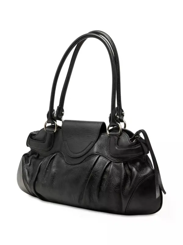 FERRAGAMO 2000-2010 Leather Gancini Marisa Shoulder Bag