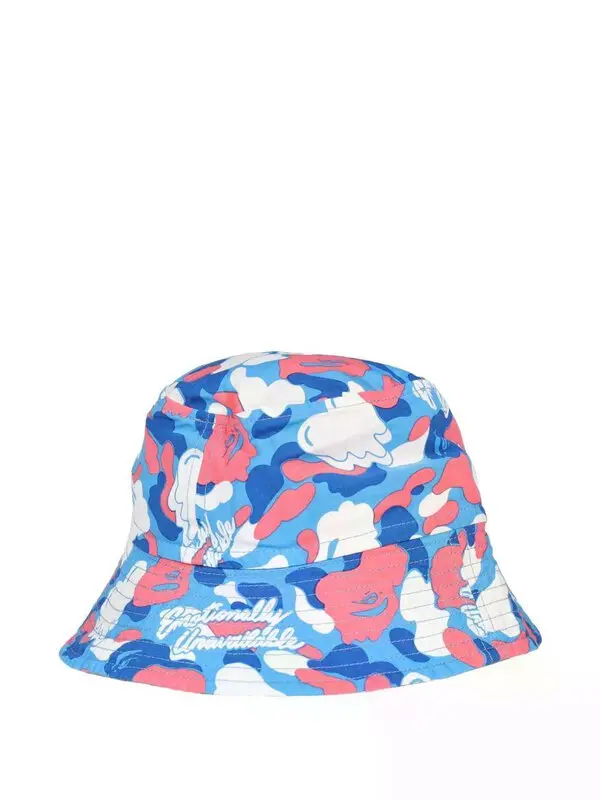 EMOTIONALLY UNAVAILABLE X Bape Aloha Camouflage-print Bucket Hat - Blue