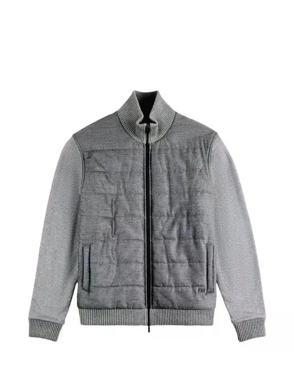 FAY Quilted Ribbed-trim Jacket