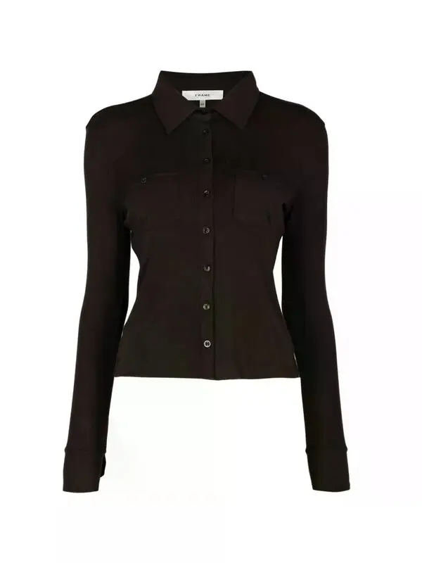 FRAME Ribbed Front-pockets Shirt