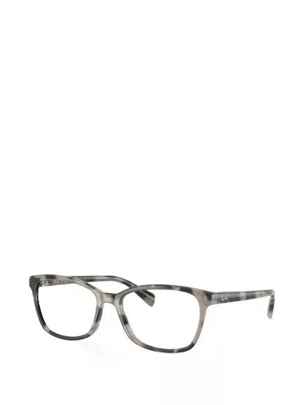 Ray-ban Optics Tortoiseshell-effect Rectangle-frame Glasses