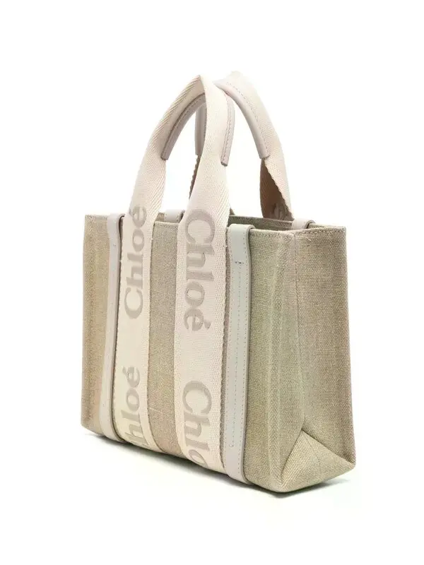 Chloé Woody Linen Tote Bag