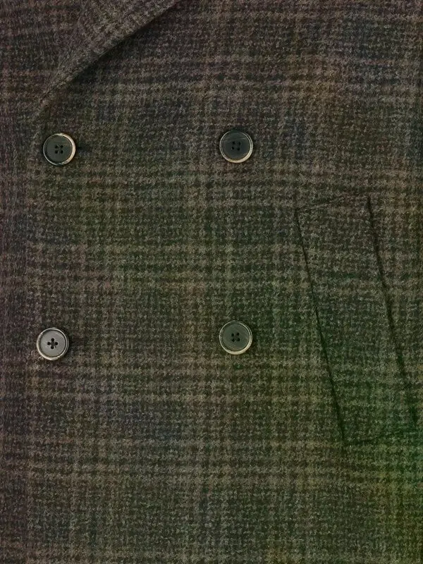 Barena Venezia Check-pattern Double-breasted Coat