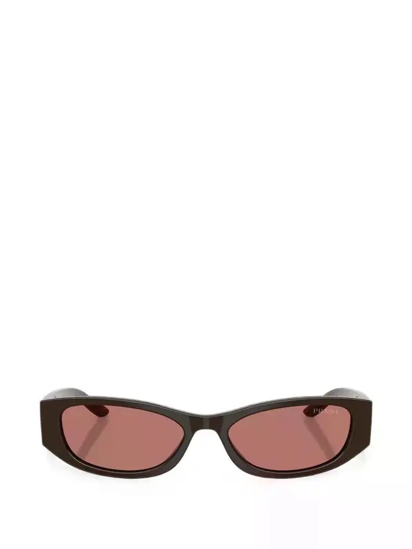 Prada Geometric-frame Sunglasses - Brown