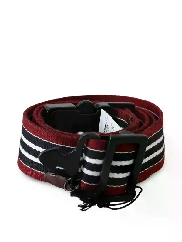 Costume National Striped Buckle Belt - Red