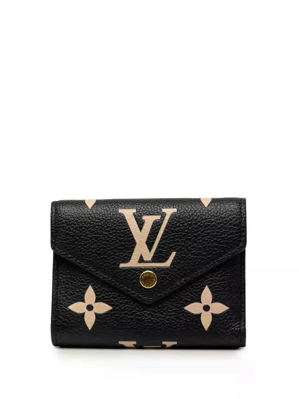 LOUIS VUITTON 2021-2026 Bicolor Monogram Empreinte Giant Victorine Wallet Small Wallets - Black