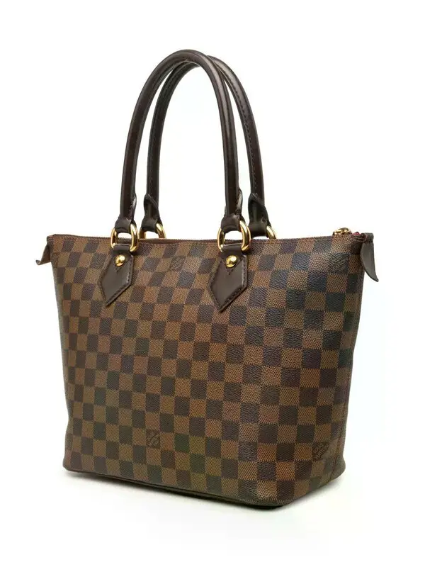 LOUIS VUITTON 1990-2010 Damier Ebene Saleya Pm Handbag - Brown