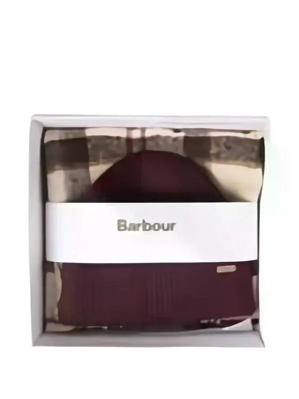 Barbour Olivia Checked Scarf And Beanie Hat Set