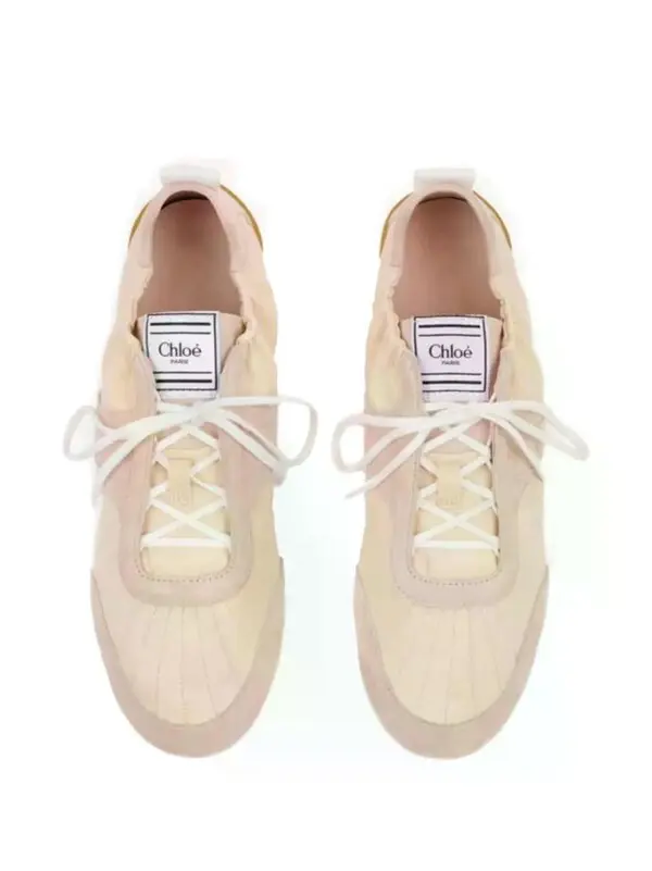 Chloé Kick Suede-panelled Sneakers