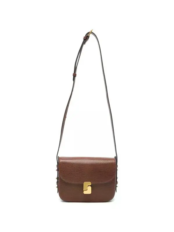 Soeur Bellissima Lizard-effect Leather Shoulder Bag - Brown