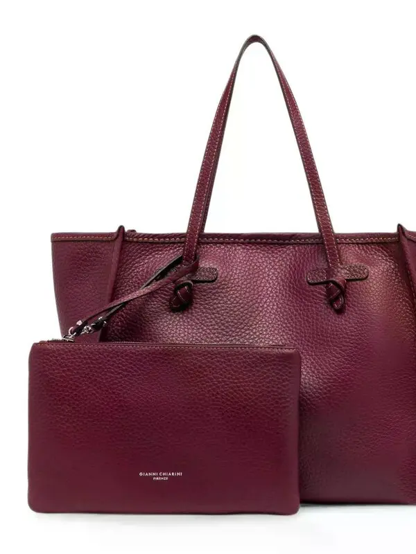 GIANNI CHIARINI Large Marcella Grained Leather Shoulder Bag