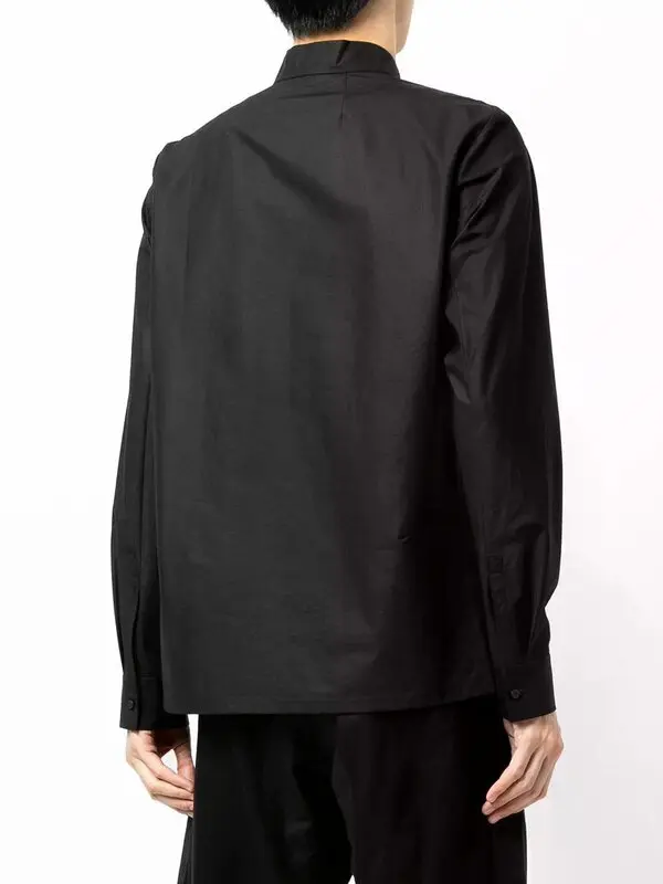 Shiatzy Chen Embroidered Mandarin-collar Cotton Shirt