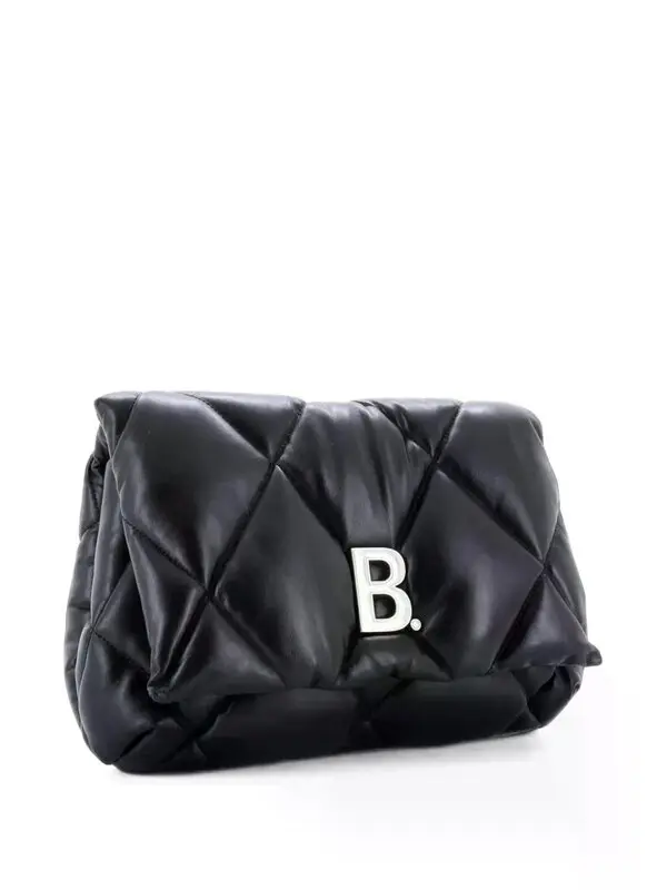 Balenciaga Touch Quilted Puffy Leather Medium Clutch Bag