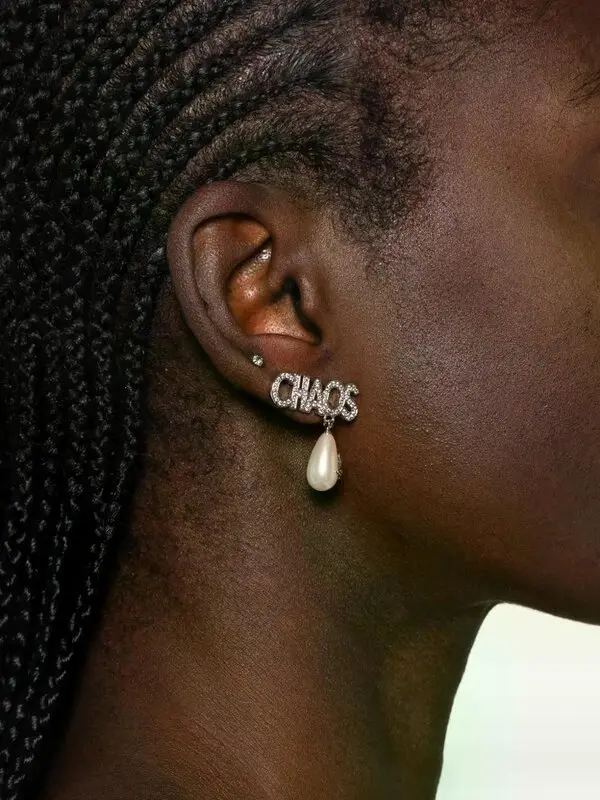 VIVIENNE WESTWOOD Chaos Faux-pearl Earrings - Silver
