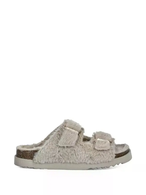 DR. SCHOLL'S SHOES Belle Buckle-fastening Faux-fur Slippers