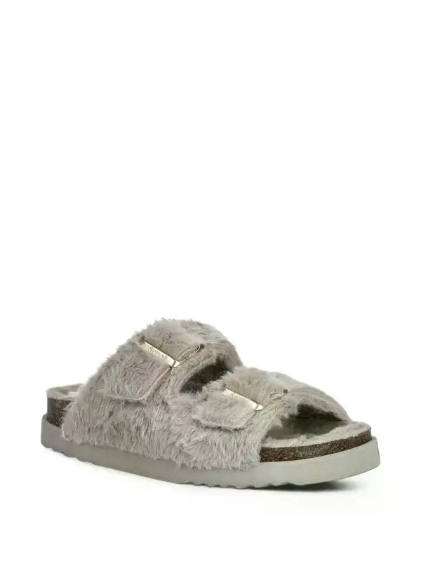 DR. SCHOLL'S SHOES Belle Buckle-fastening Faux-fur Slippers