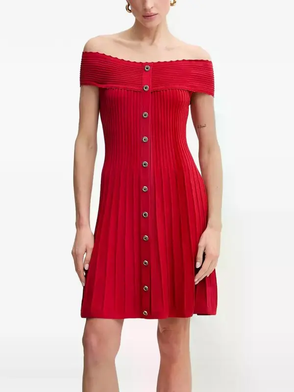 MORGAN Off-shoulder Button Dress