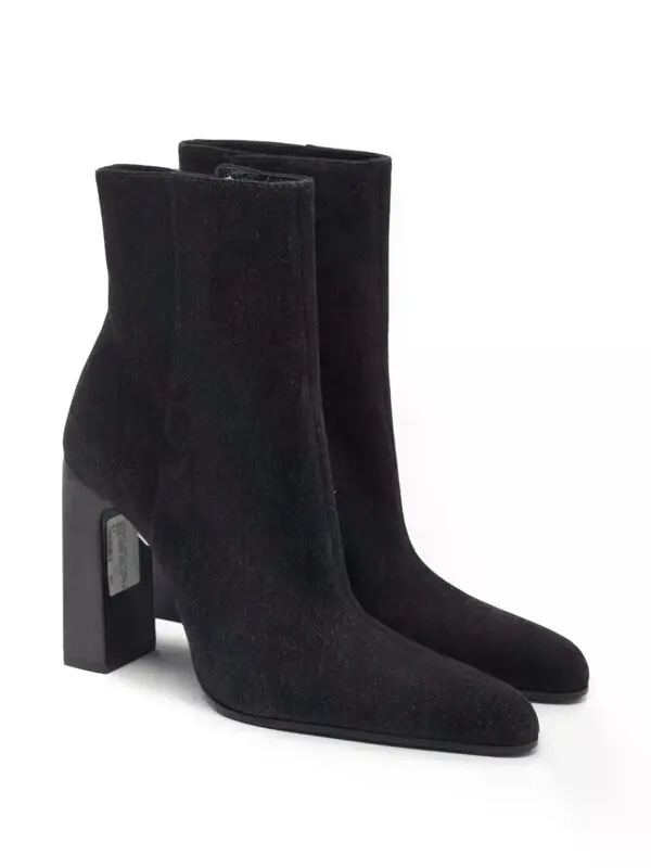 Balenciaga Square-toe Ankle Boots - Black